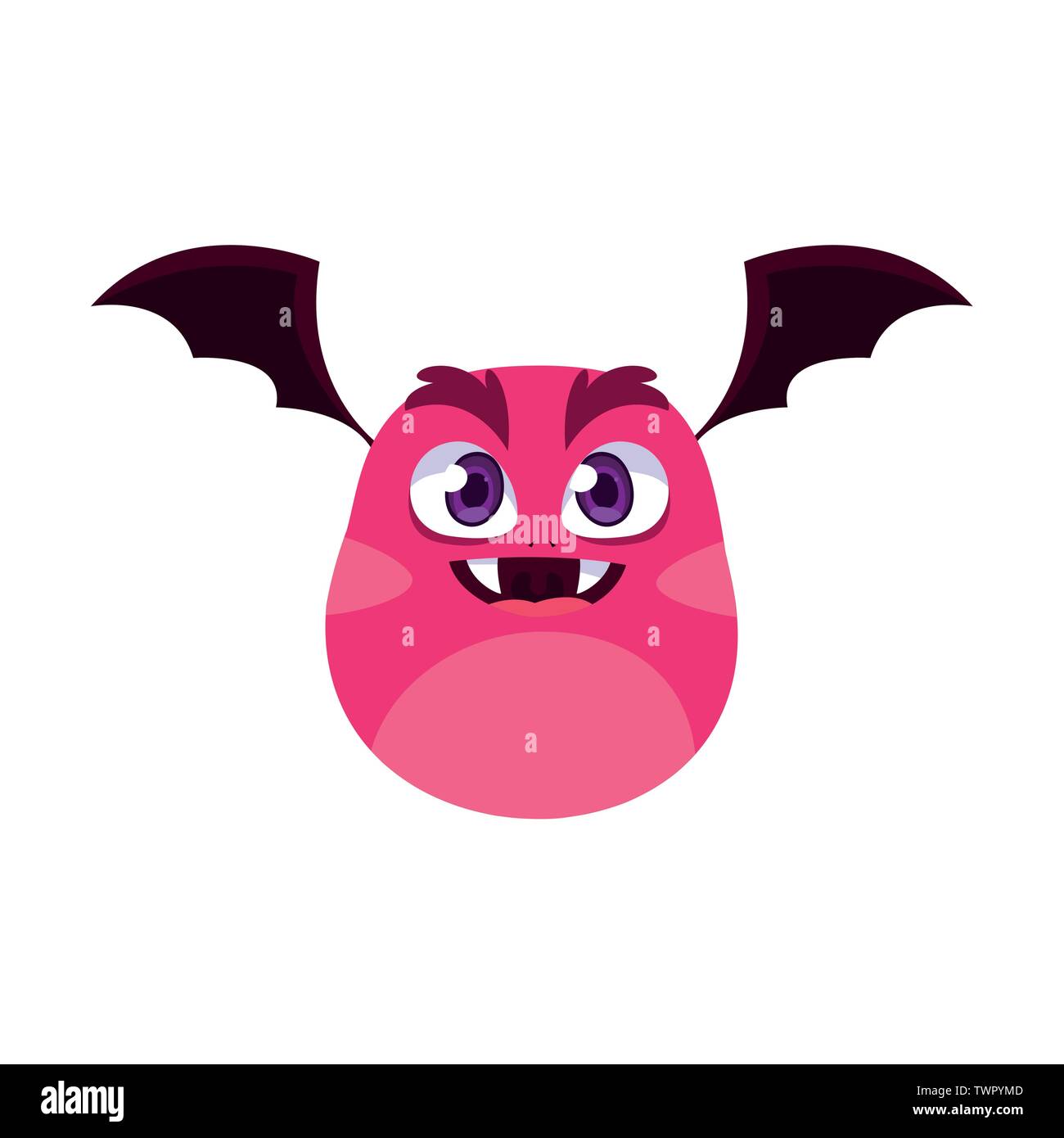 funny monster flying with wings character vector illustration design ...