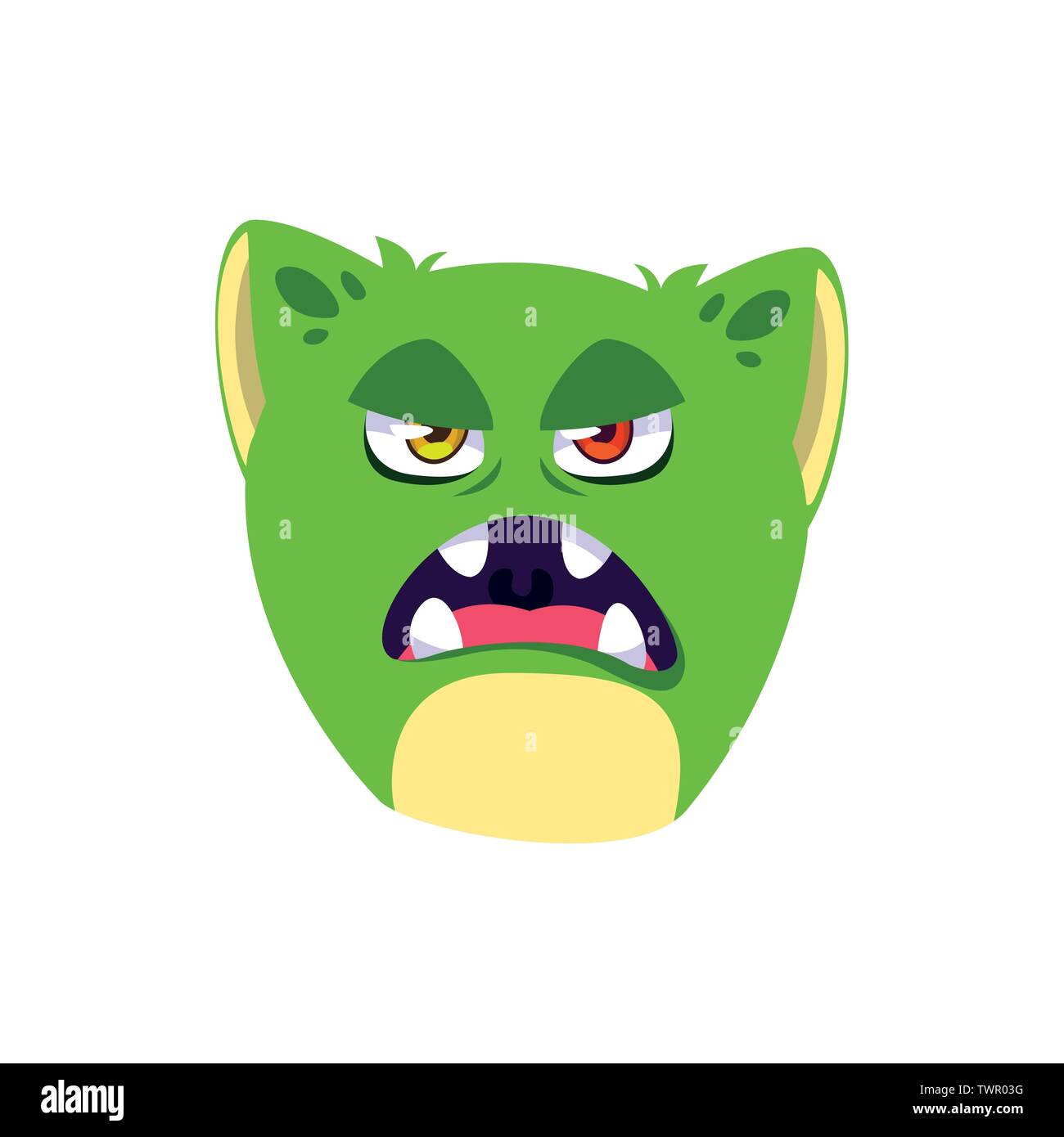 funny monster comic character avatar vector illustration design Stock ...