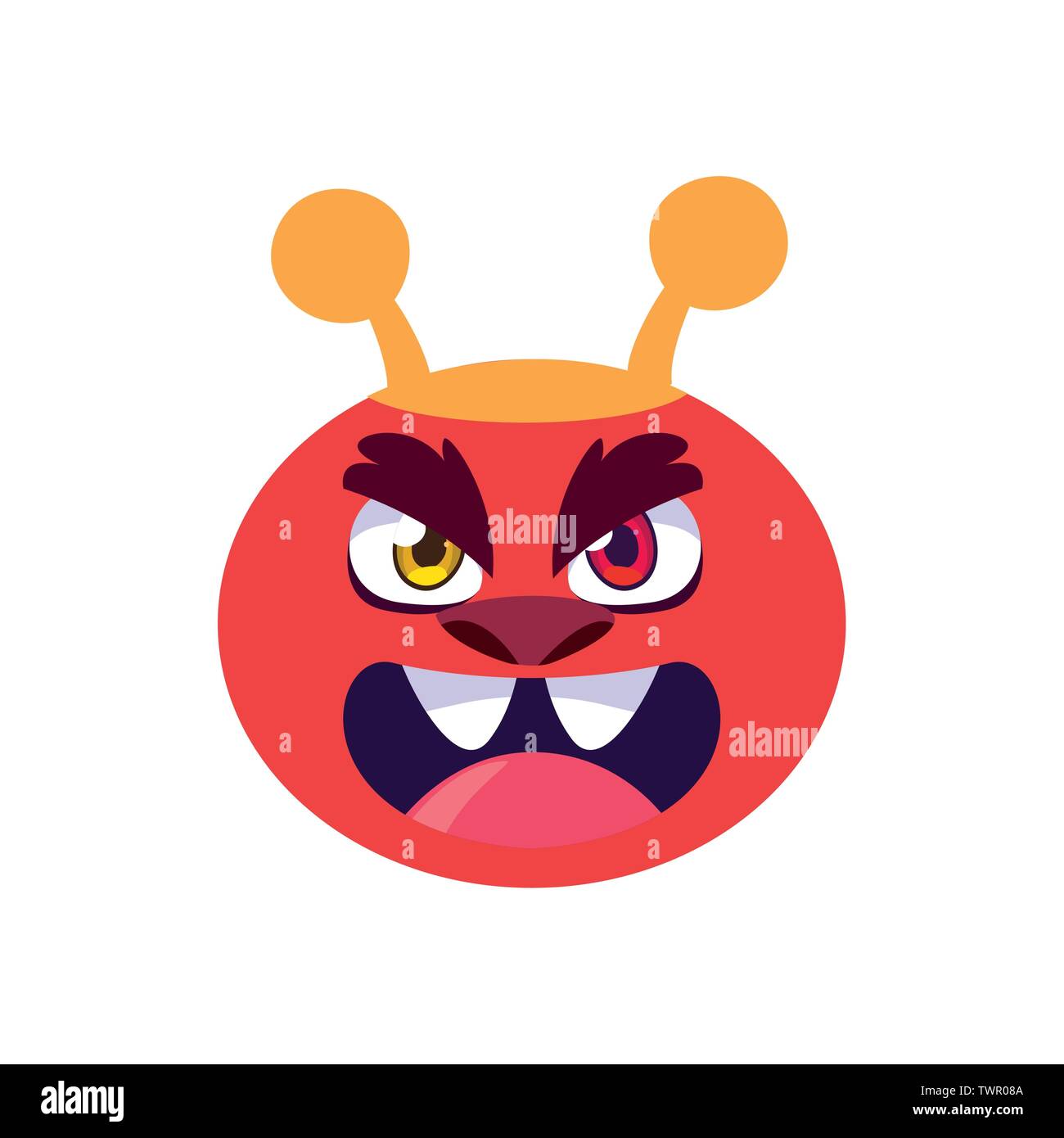 funny monster comic character avatar vector illustration design Stock ...