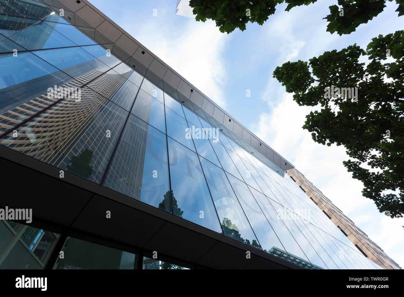 Reflection of Columbia Center in the glass facade of the Seattle ...