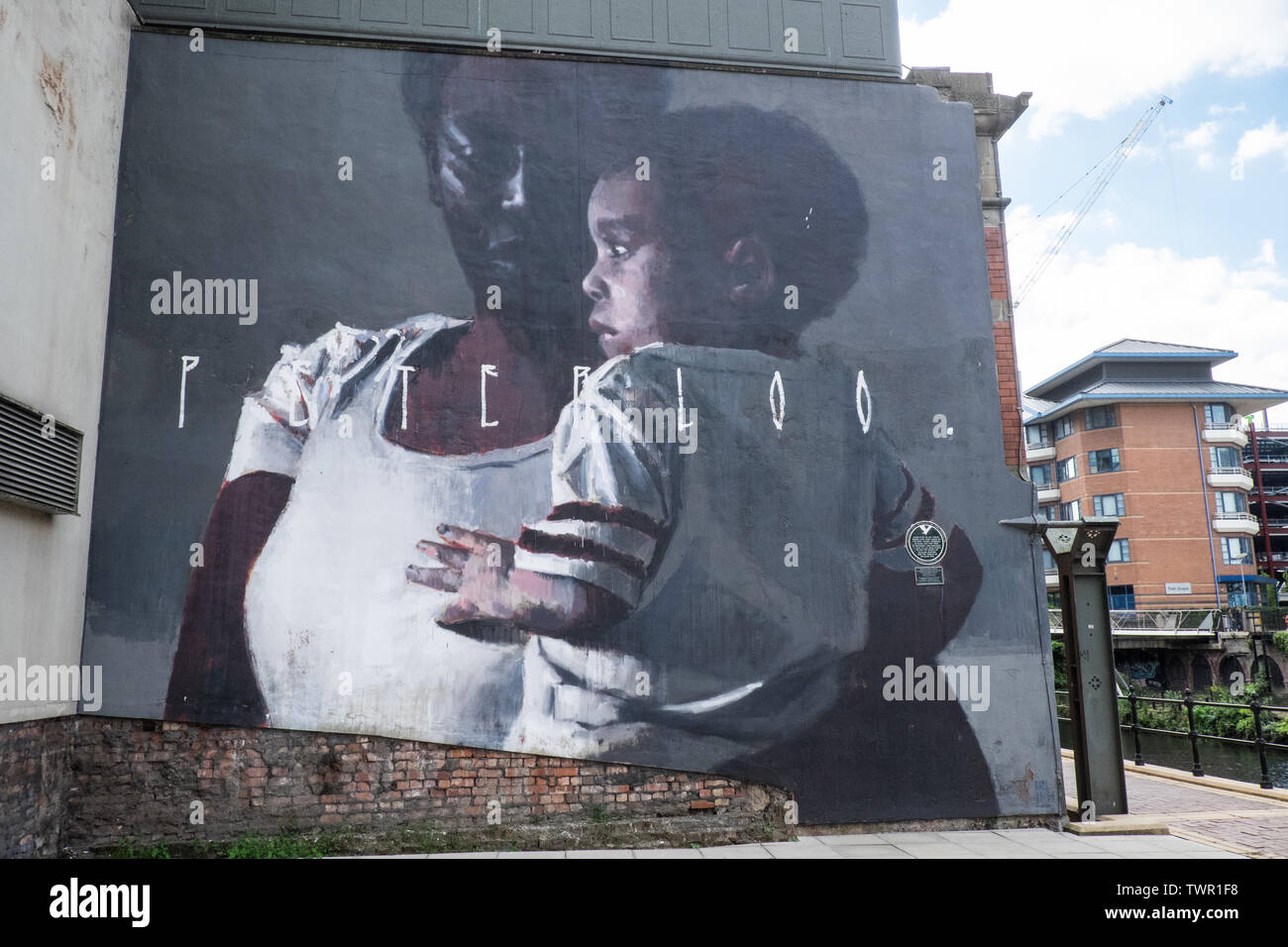 Peterloo,mural,on,wall,of,People's History Museum,by,Axel Void ...