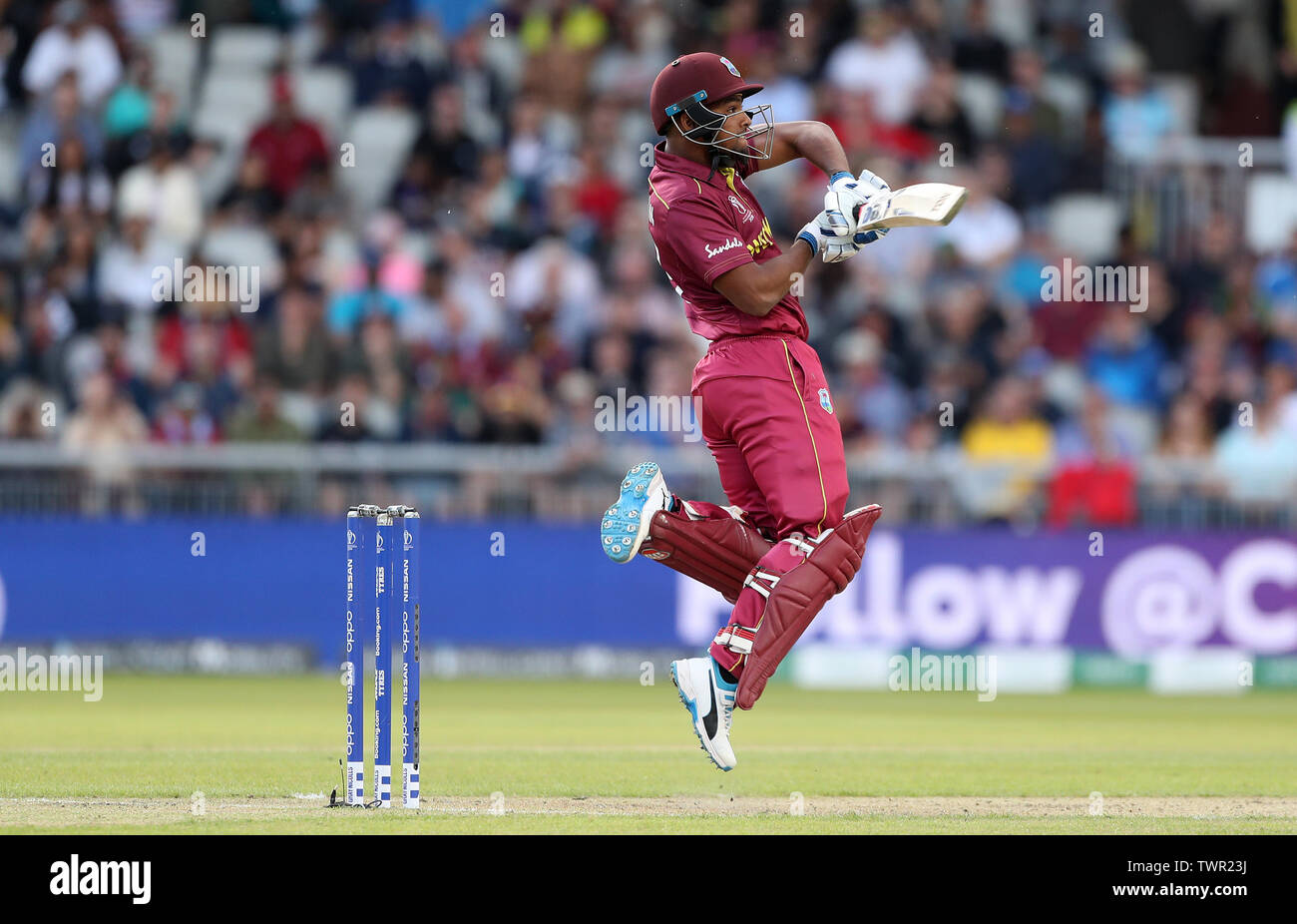 West Indies Nicholas Pooran during the ICC Cricket World Cup group ...
