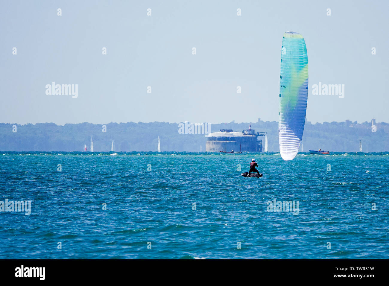 Beachlands, Hayling Island. 22nd June 2019. Beautiful sunny weather ...