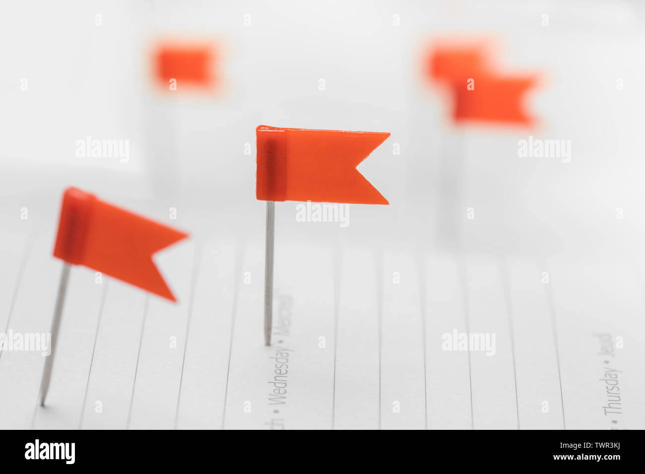 Red marker flags hi-res stock photography and images - Alamy
