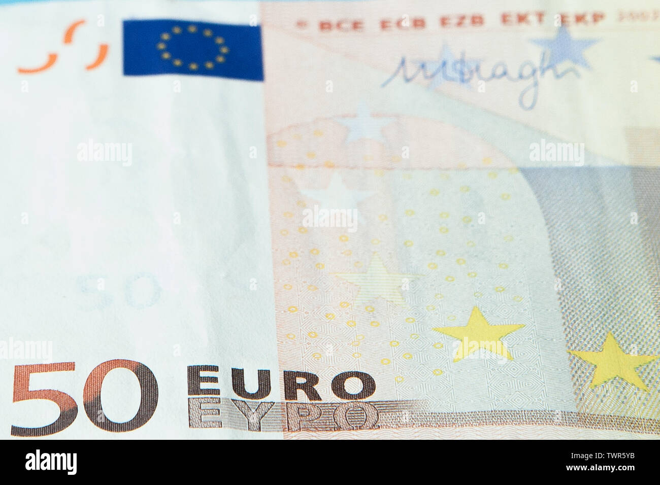 50 euro note hologram euro hi-res stock photography and images - Alamy