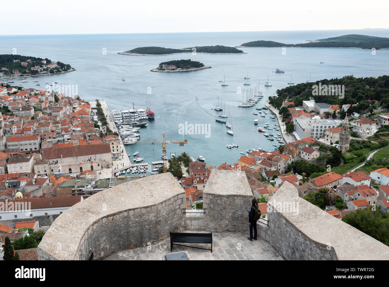 Hvar fortress from waterfront hi-res stock photography and images - Alamy