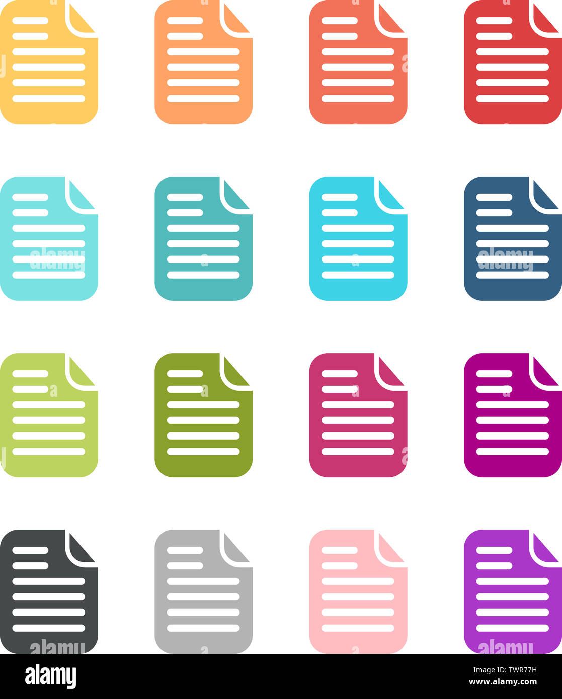 Paper documents file icon vector hi-res stock photography and images ...