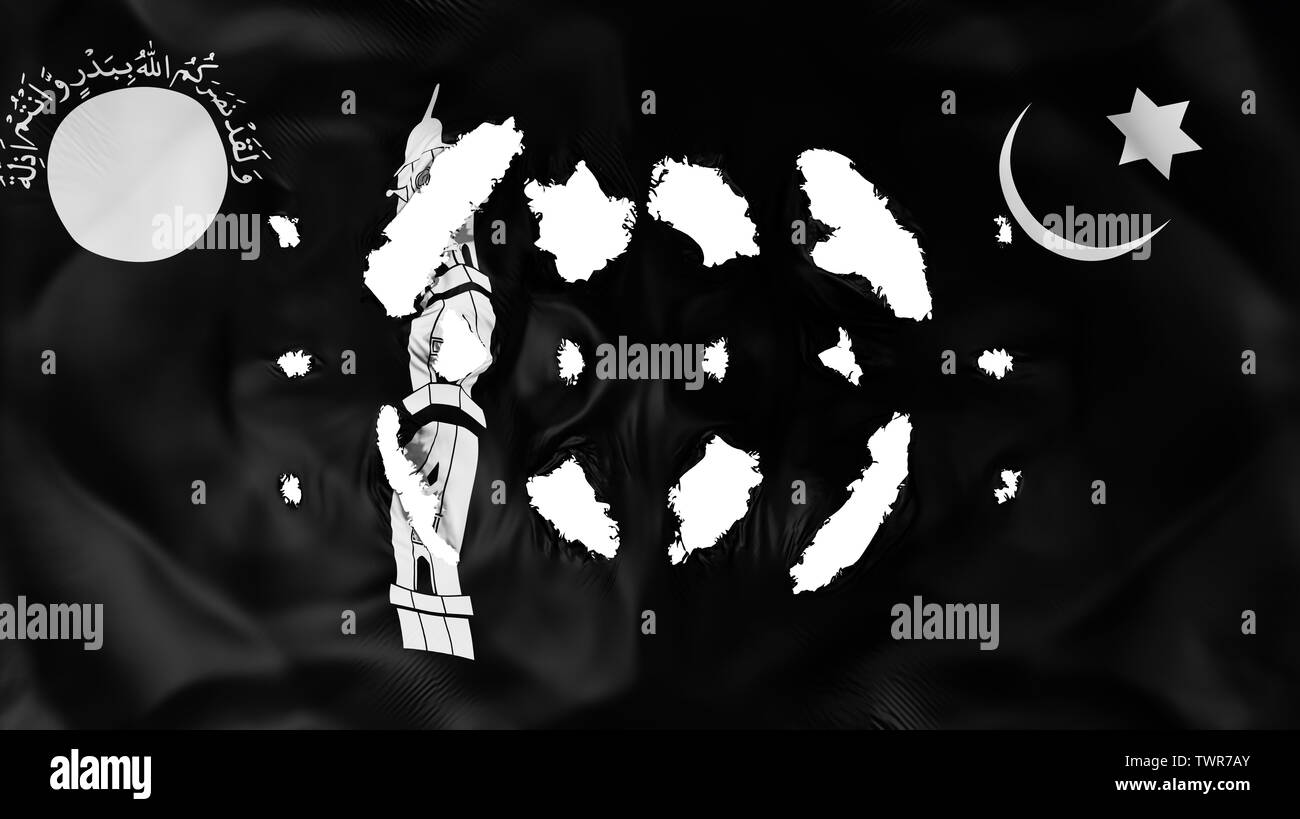 Islamic Liwa Ahmadiyya Movement flag with a small holes Stock Photo - Alamy