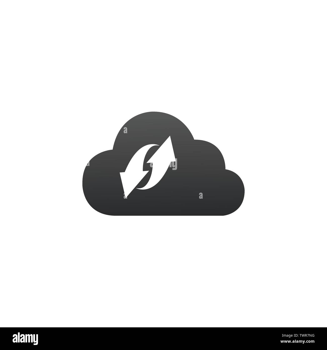Cloud Sync Computing Concept Client Device Synchronizing Data With The Cloud Vector