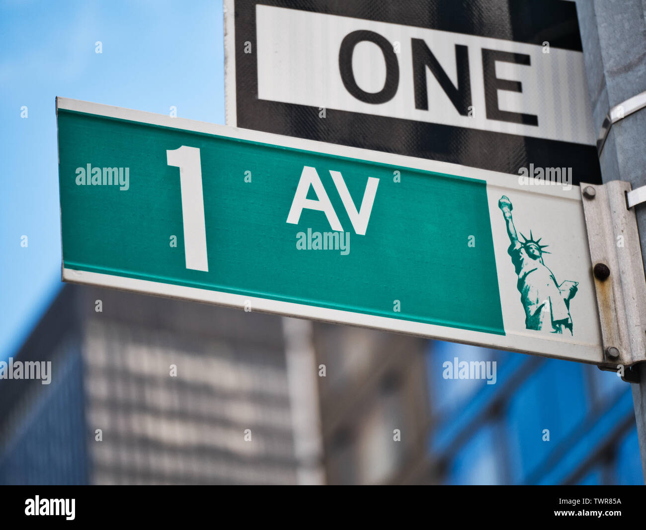 first avenue sign in manhattan new york city Stock Photo - Alamy
