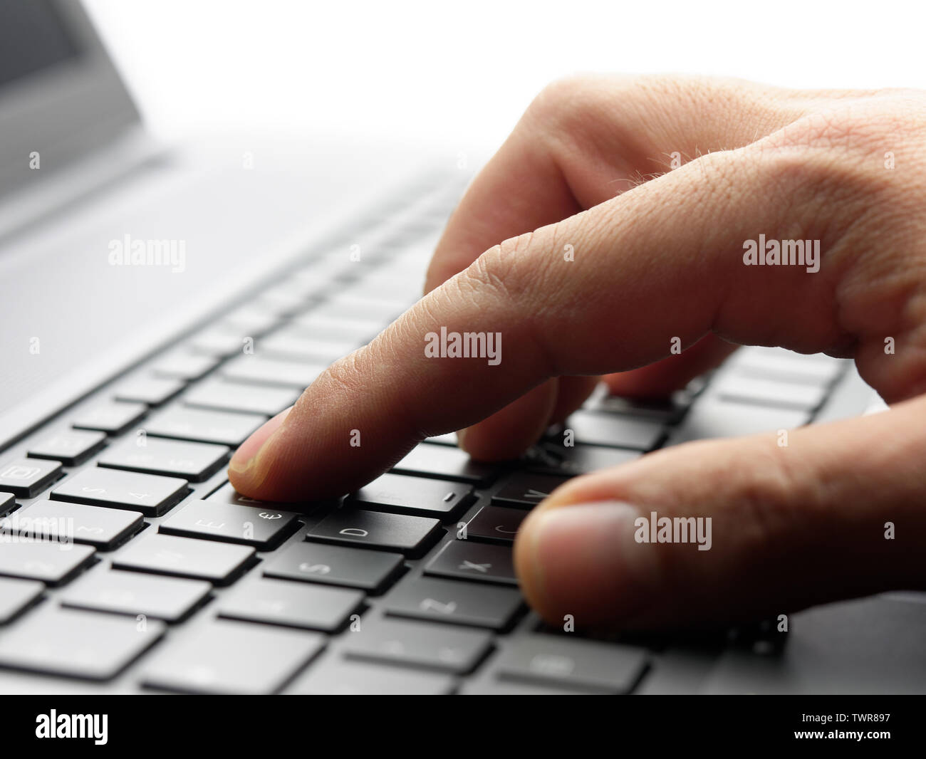 Hand typing keyboard hi-res stock photography and images - Alamy