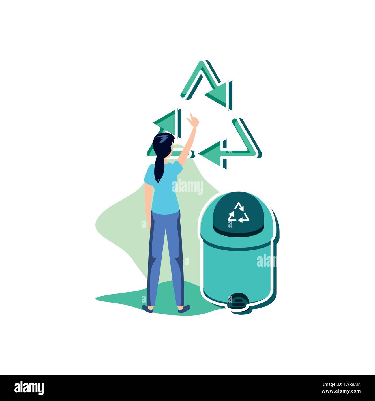 Avatar man with trash design, Garbage recycle ecology eco save and ...
