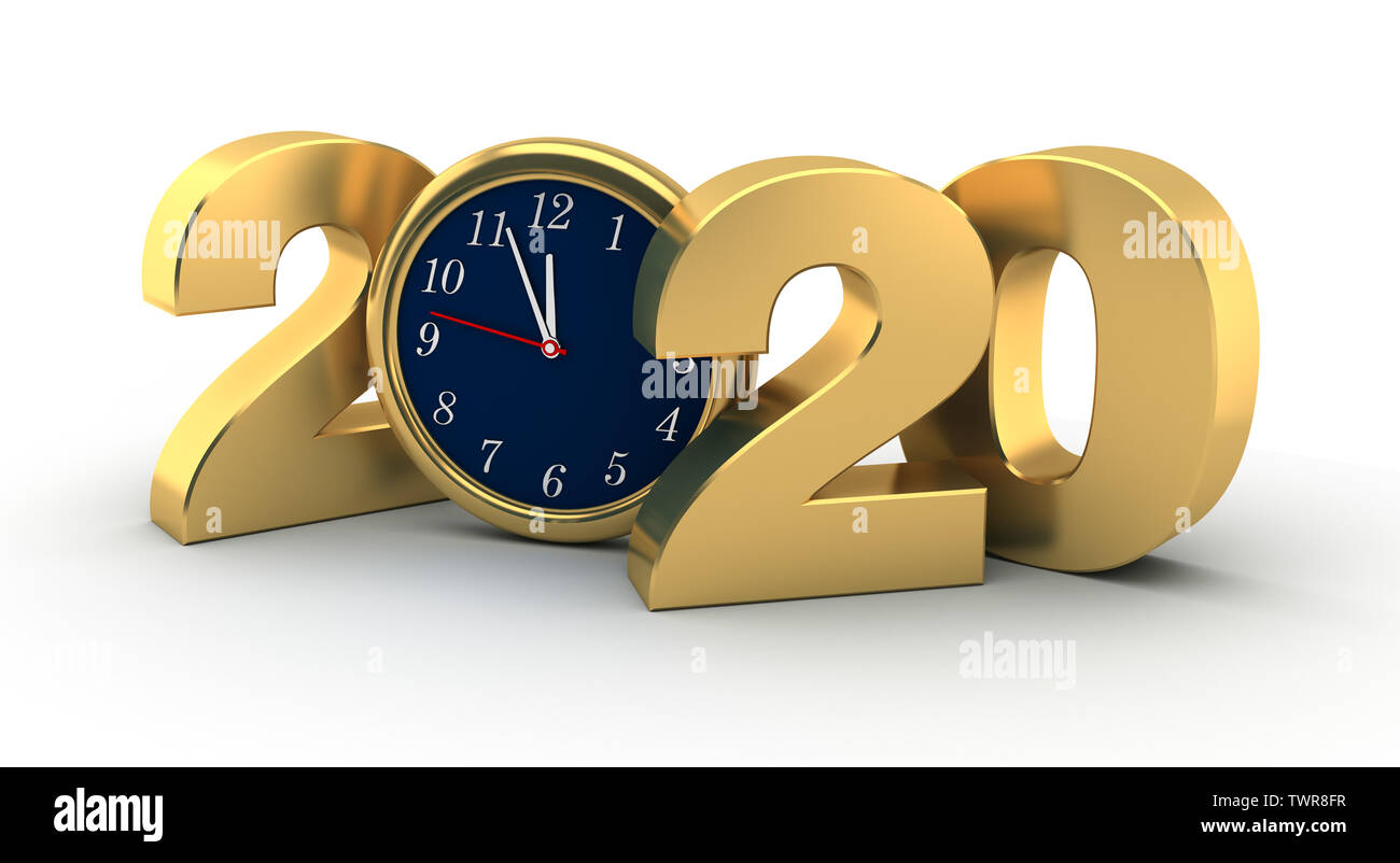 New Year 2020 (isolated on white background Stock Photo - Alamy