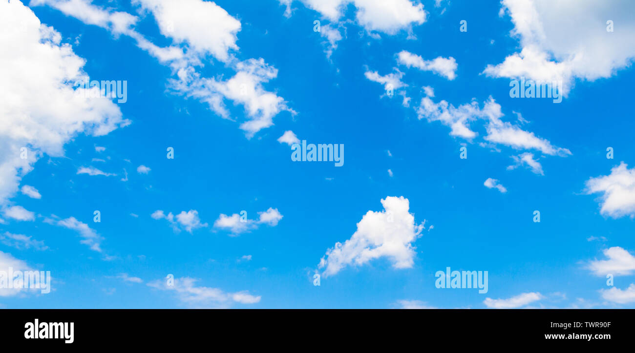 Blue sky background with clouds in clear day Stock Photo - Alamy