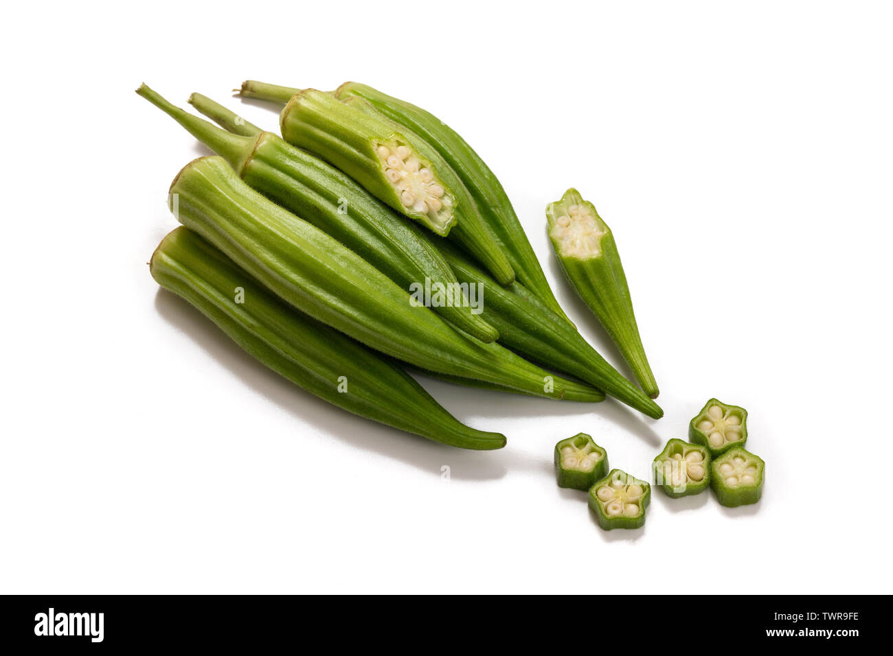 Green okra hi-res stock photography and images - Alamy