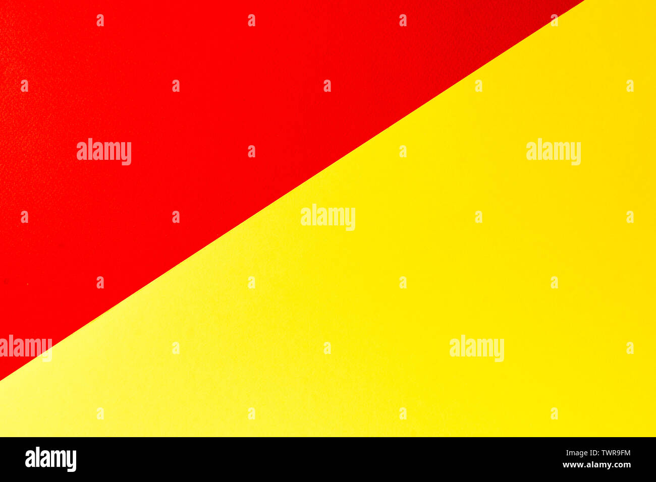 Flat lay Red and yellow colors abstract paper background with geometric ...