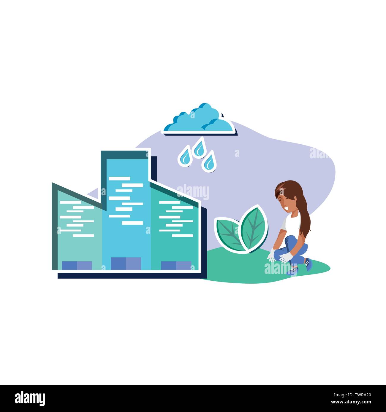 Avatar woman design, Sustainability eco friendly green recycle ecology ...