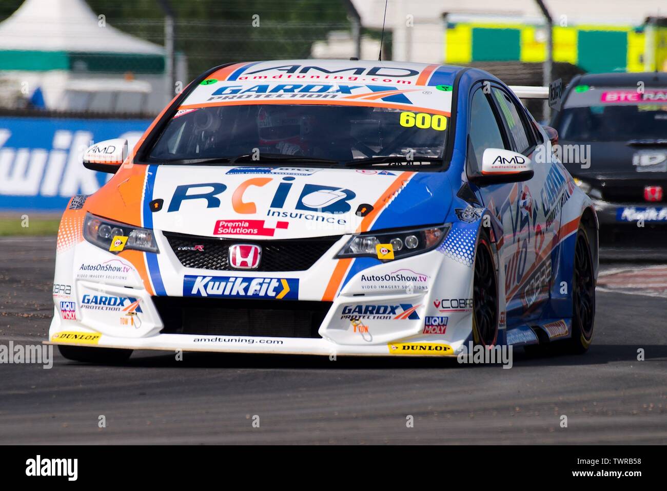 Dalton on Tees, England, 15 June 2019. Sam Tordoff driving a Honda ...