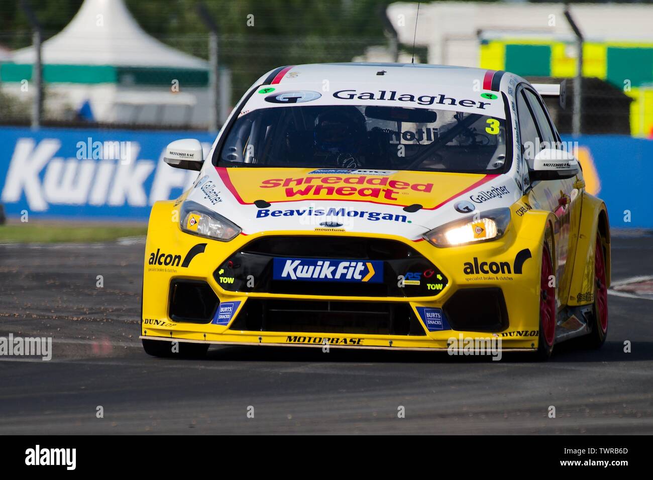Dalton on Tees, England, 15 June 2019. Tom Chilton driving a Ford Focus ...