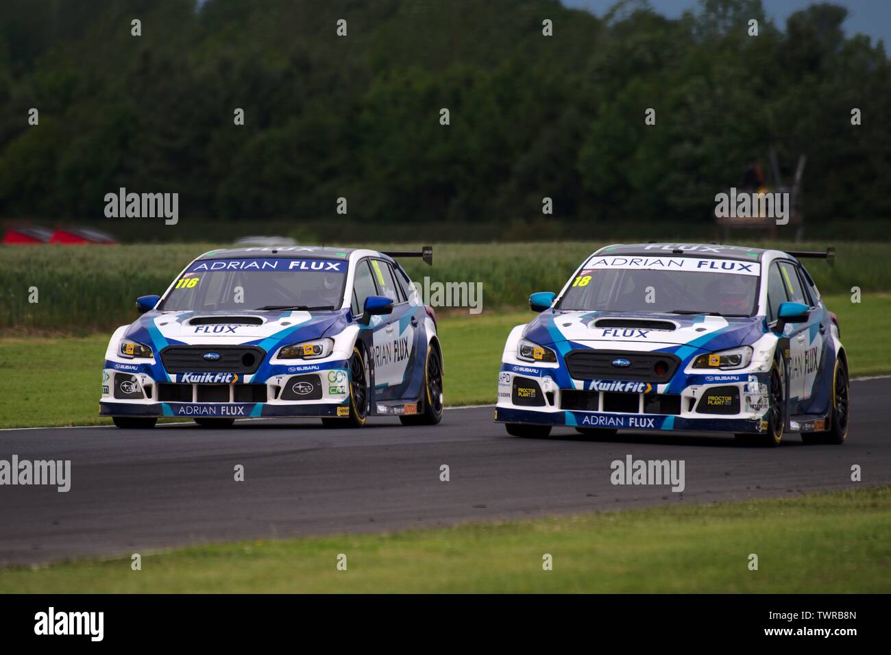Dalton on Tees, England, 15 June 2019. Ashley Sutton and Senna Proctor ...