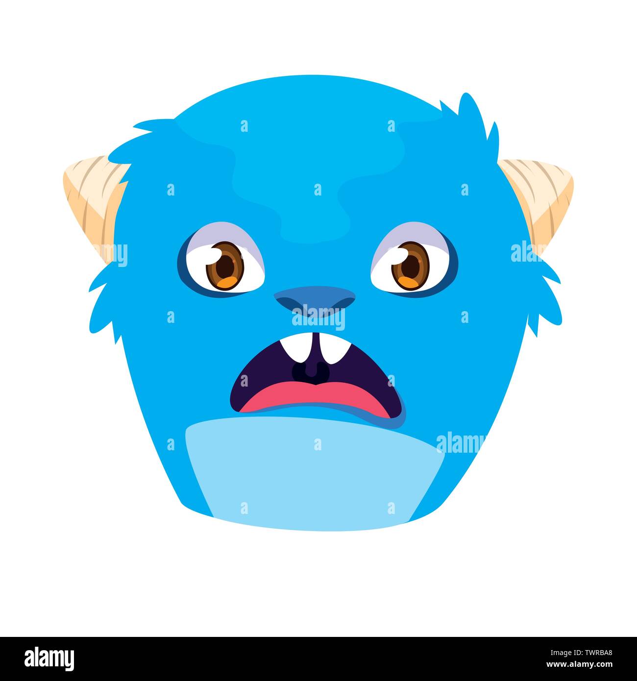 funny monster comic character avatar vector illustration design Stock ...