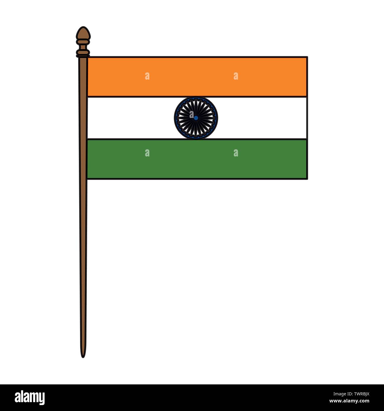 indian flag country isolated icon Stock Vector Image & Art - Alamy