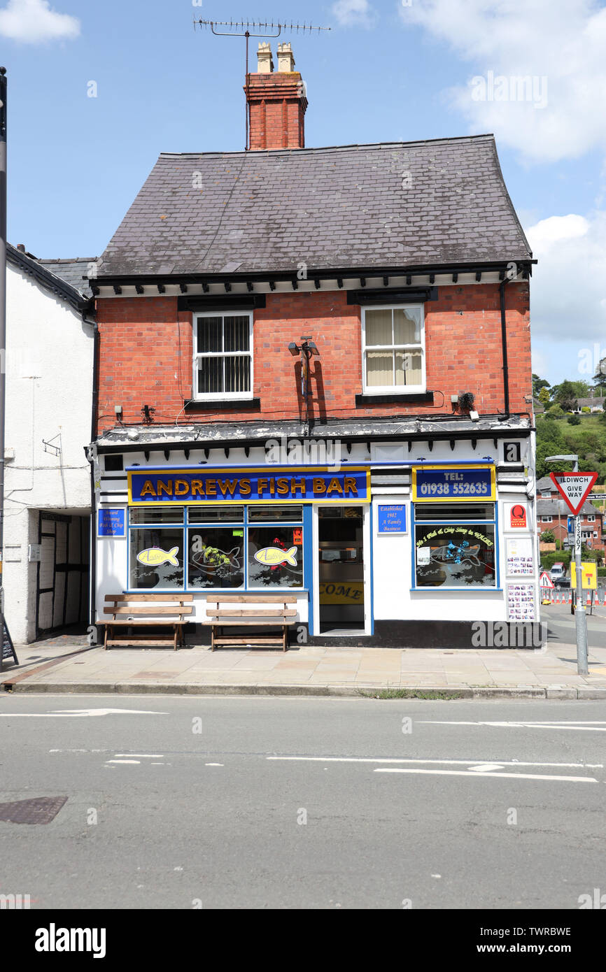 Fish and chip shop, Welshpool, Powys,Wales Stock Photo - Alamy