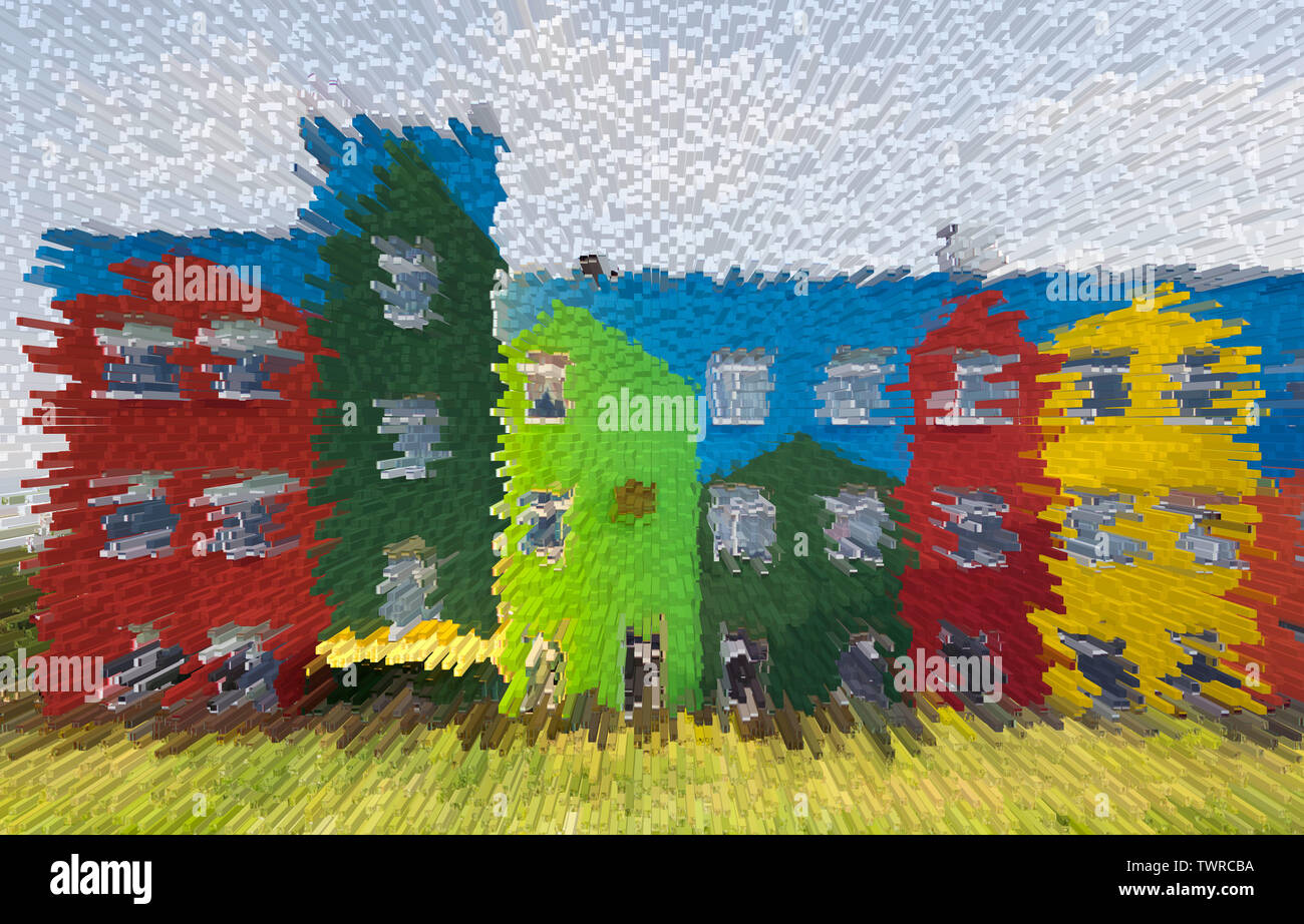 nice colorful house a kindergarten for children Stock Photo - Alamy