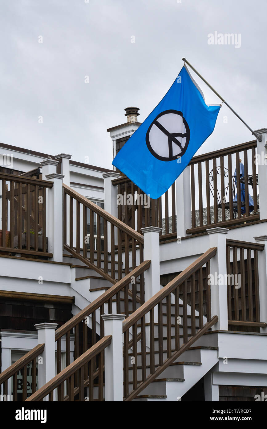 Blue And Black Peace Sign