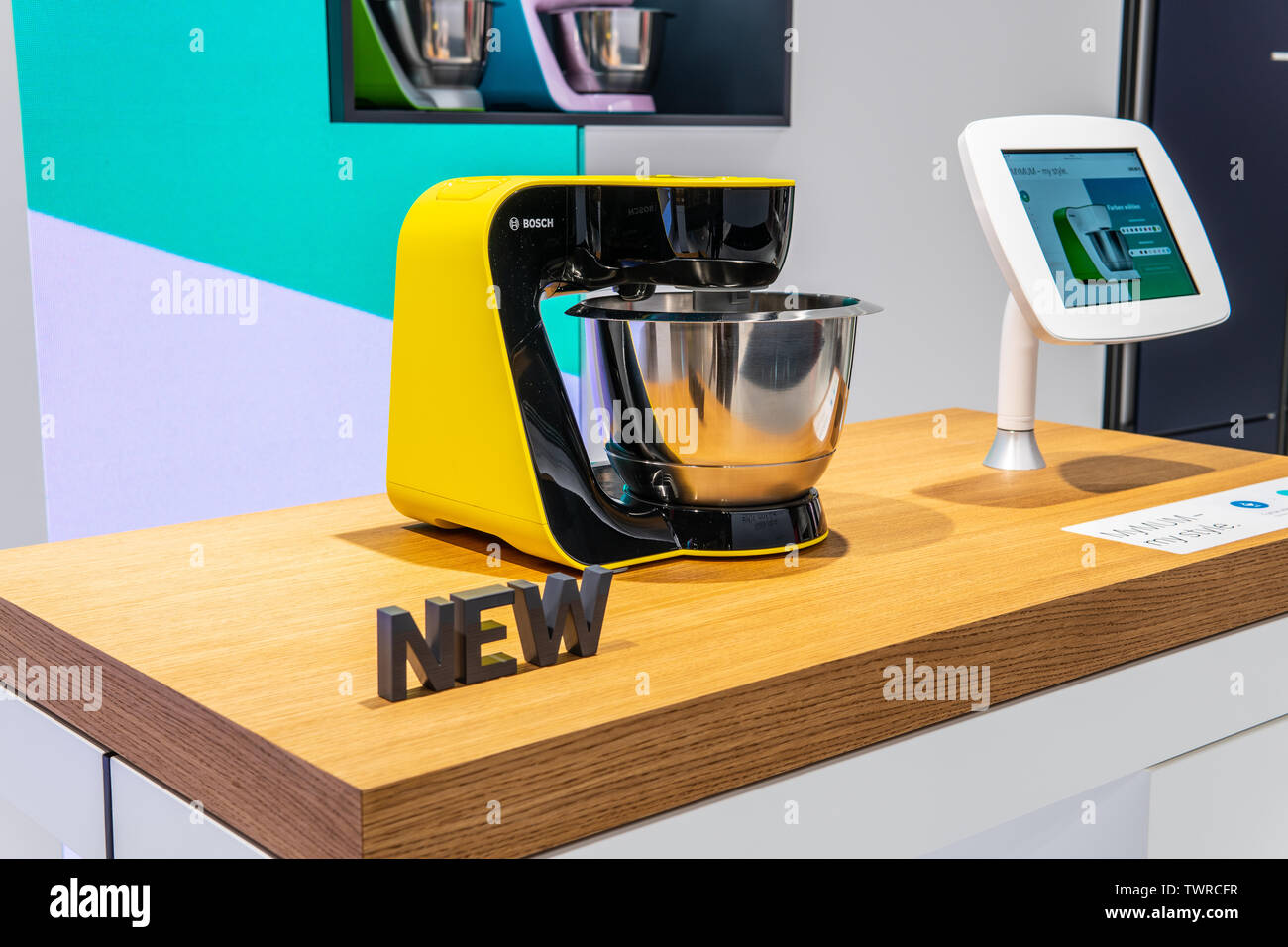 Berlin, Germany, Aug 29, 2018 new Bosch MyMUM Food Processor Kitchen ...