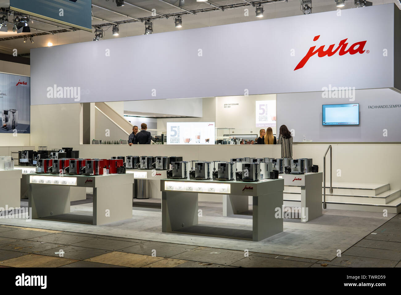 Berlin, Germany, August 29, 2018, Jura automatic coffee machines at ...