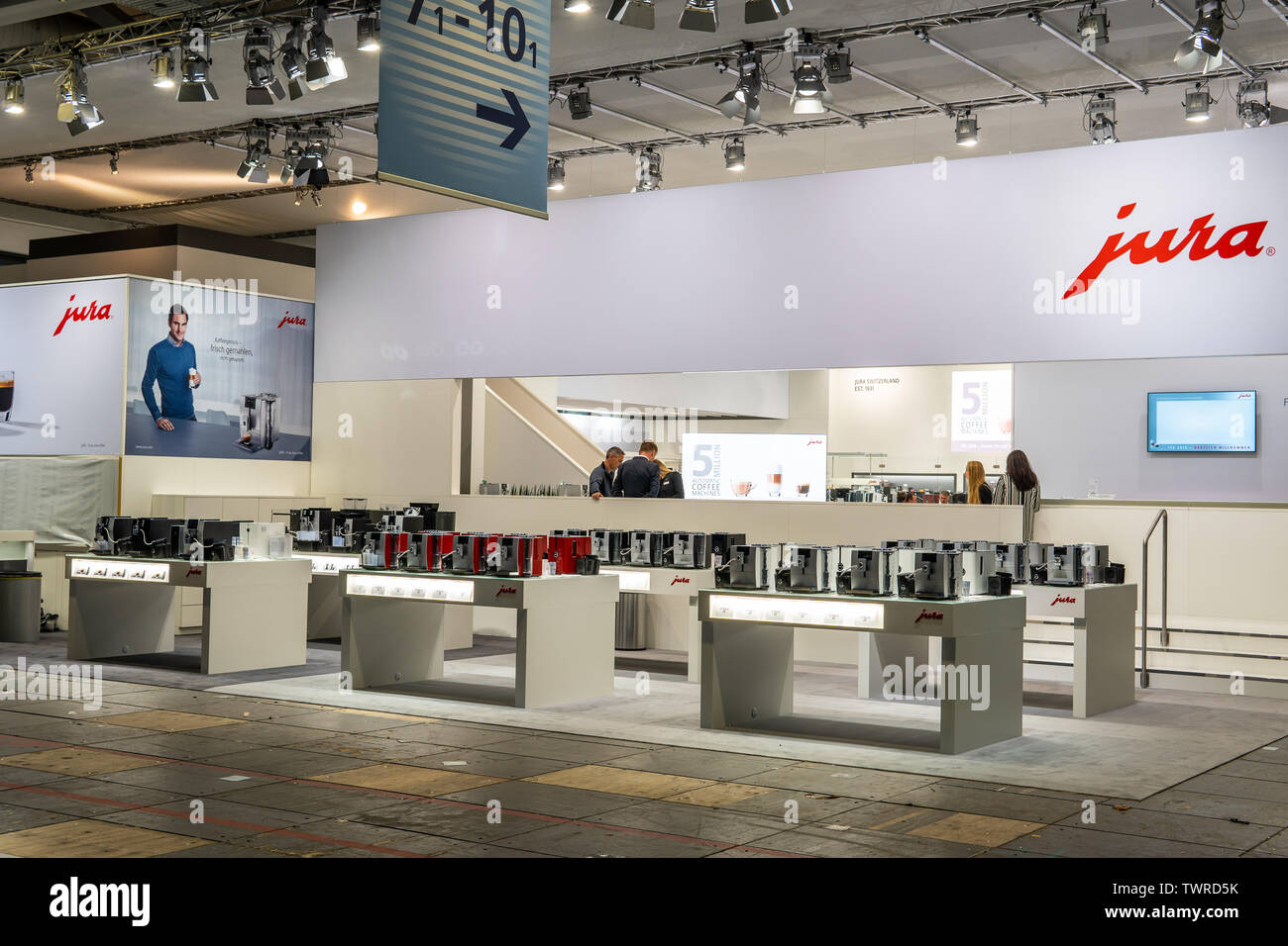 Berlin, Germany, August 29, 2018, Jura automatic coffee machines at ...