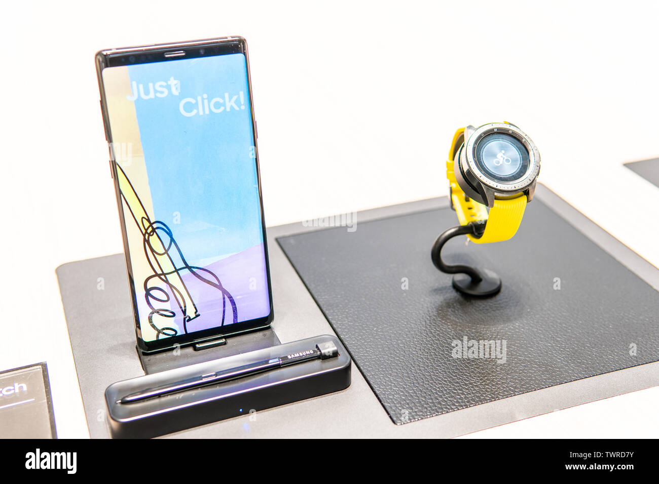 Berlin, Germany, Aug 30, 2018 Samsung Galaxy Note9 smartphone, Samsung ...