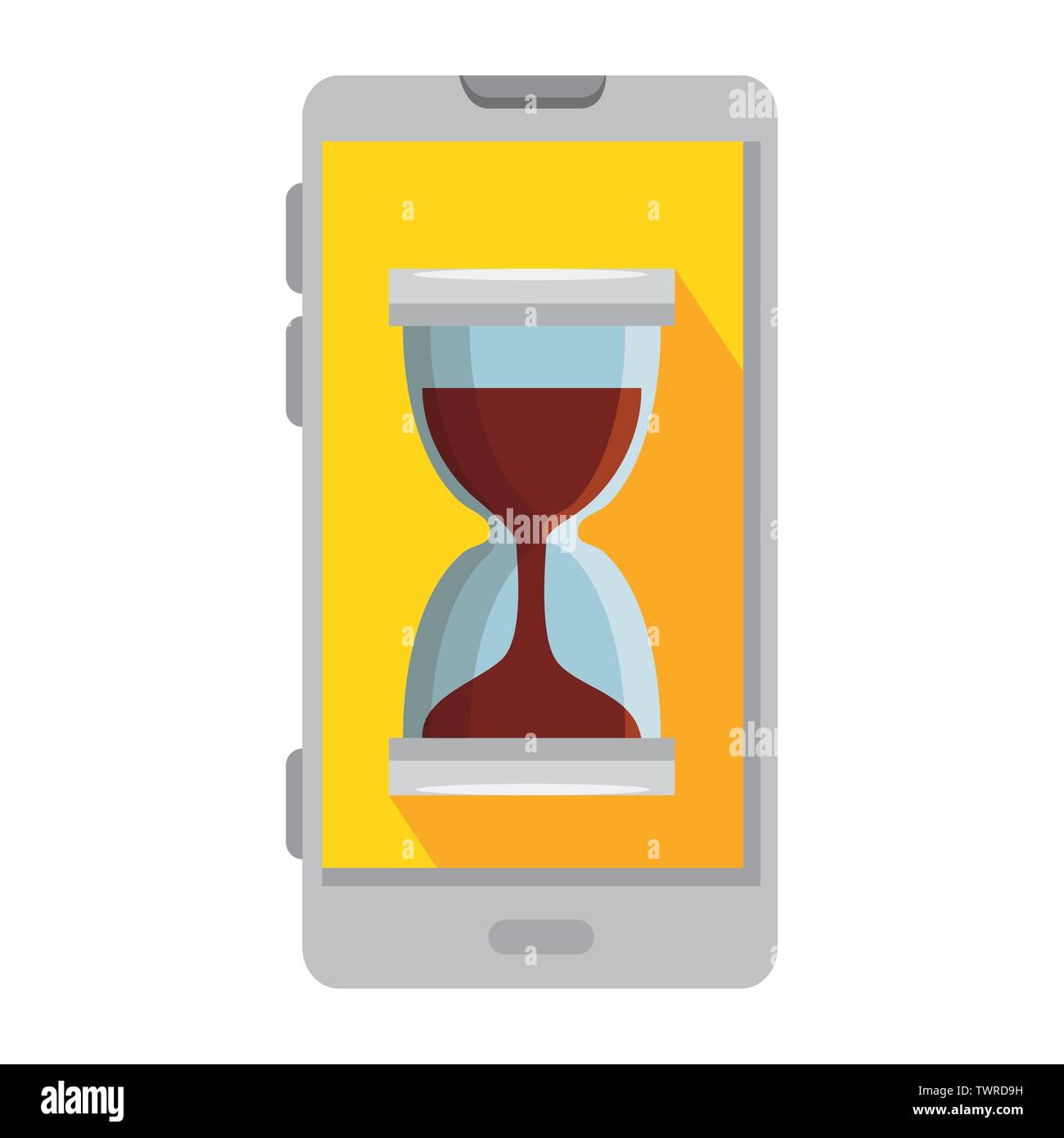 smartphone with hourglass time icon Stock Vector Image & Art - Alamy