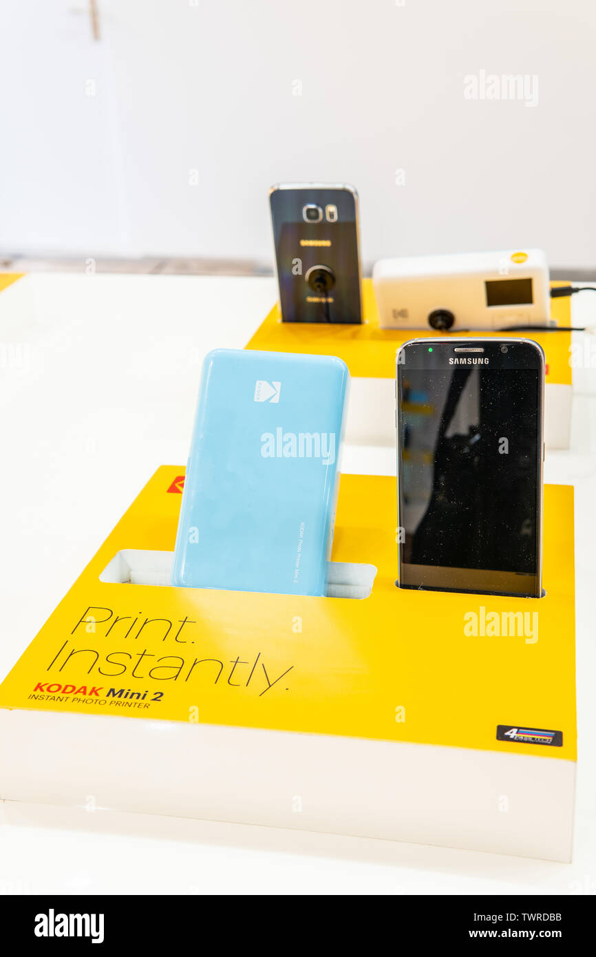 Berlin, Germany, Aug 2018, Kodak Mini 2 instant photo printer from ...