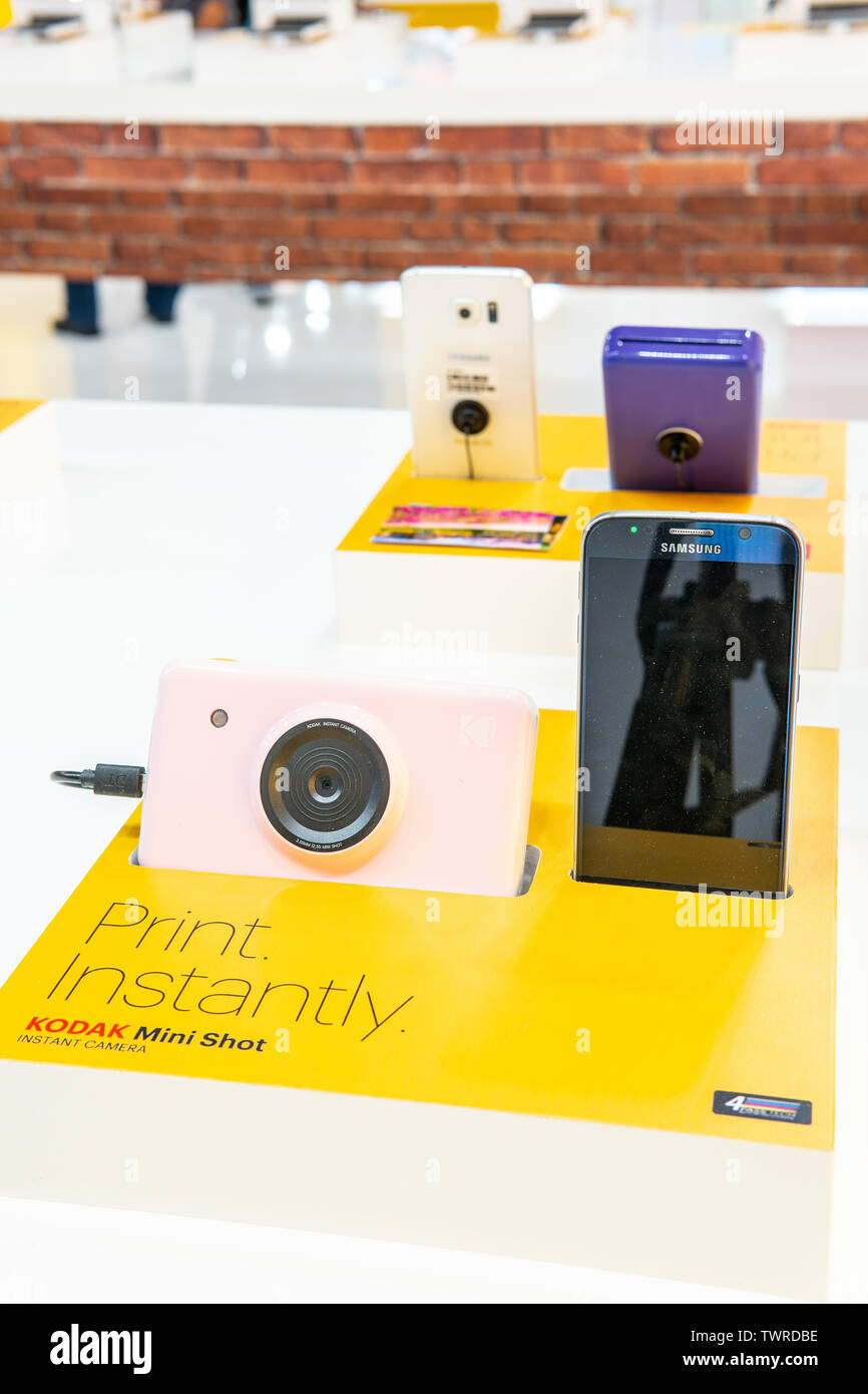 Berlin, Germany, Aug 31, 2018 Kodak Mini Shot instant camera printer at ...