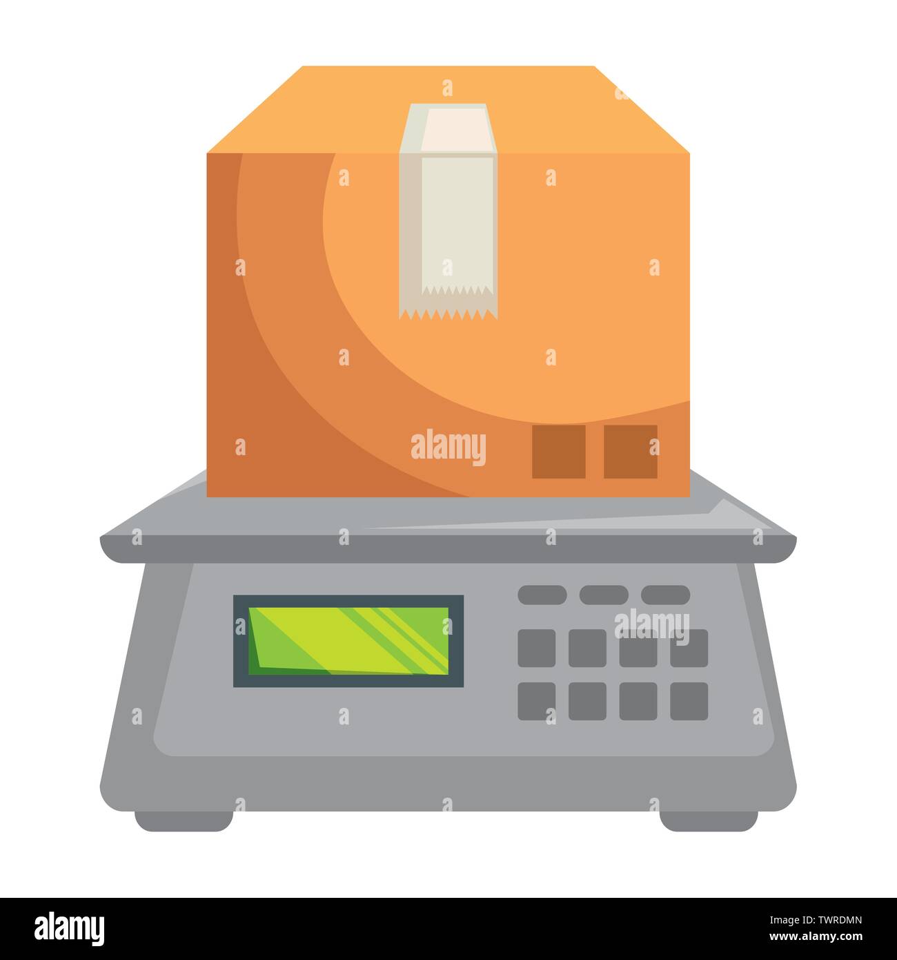 box carton packing with digital balance Stock Vector Image & Art - Alamy