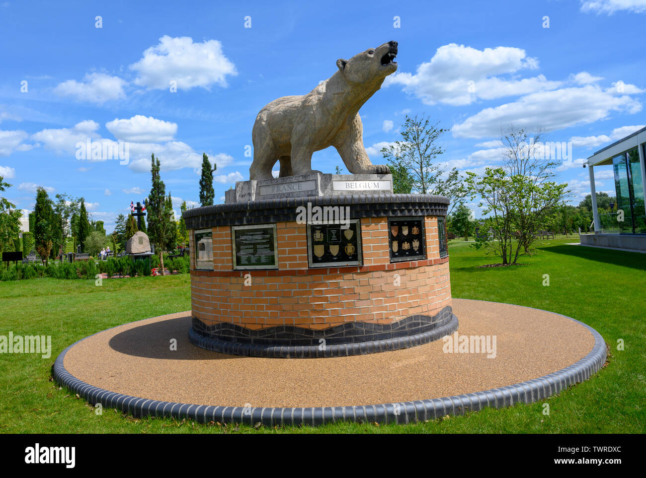 The Polar Bear Memorial at the National Memorial Arboretum, Alrewas ...