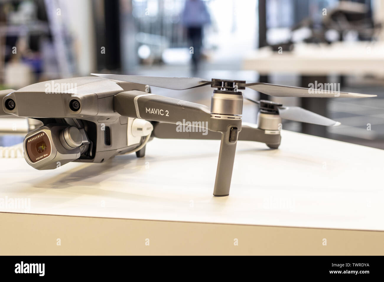 Berlin, Germany, August 29, 2018 DJI Drones Mavic 2 Pro Hasselblad lens ...