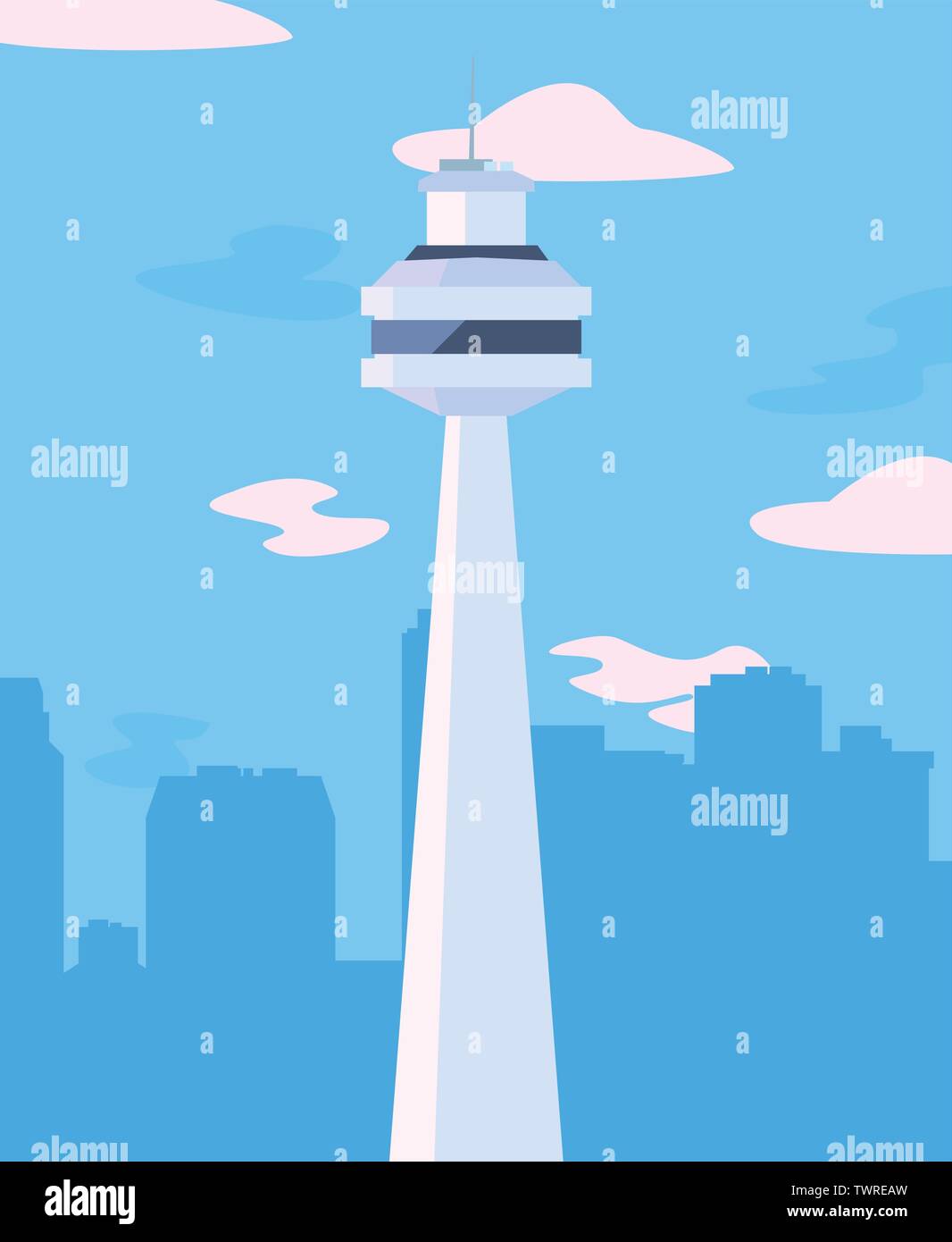 skyscraper urban city town sky background vector illustration Stock ...