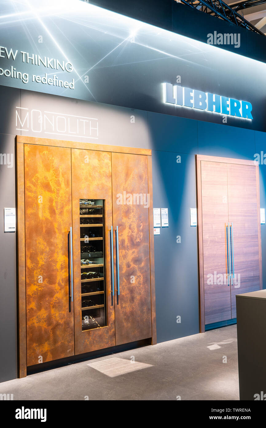 Berlin, Germany, August 30, 2018, Liebherr fridge refrigerator freezer ...