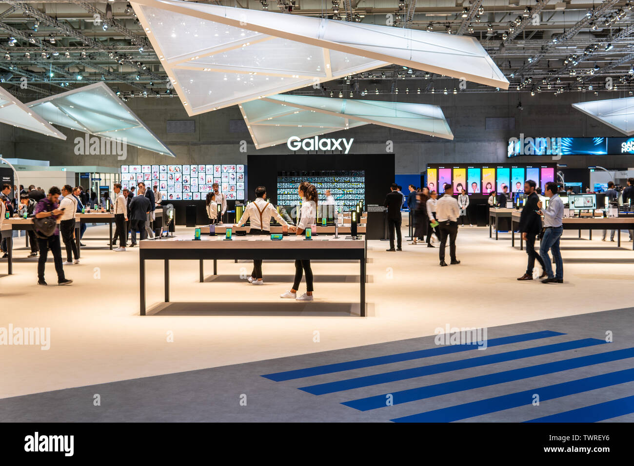 Berlin, Germany, August 30, 2018, Samsung exhibition pavilion, stand at ...