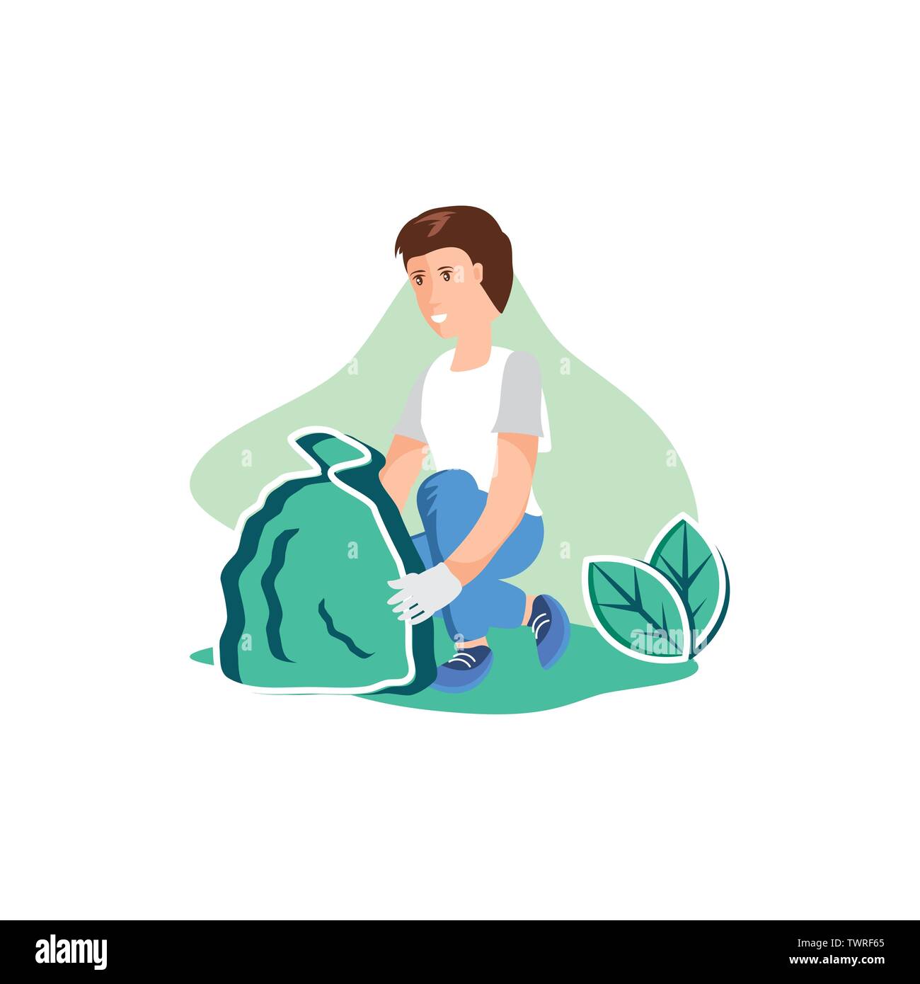 Avatar man with trash design, Garbage recycle ecology eco save and ...
