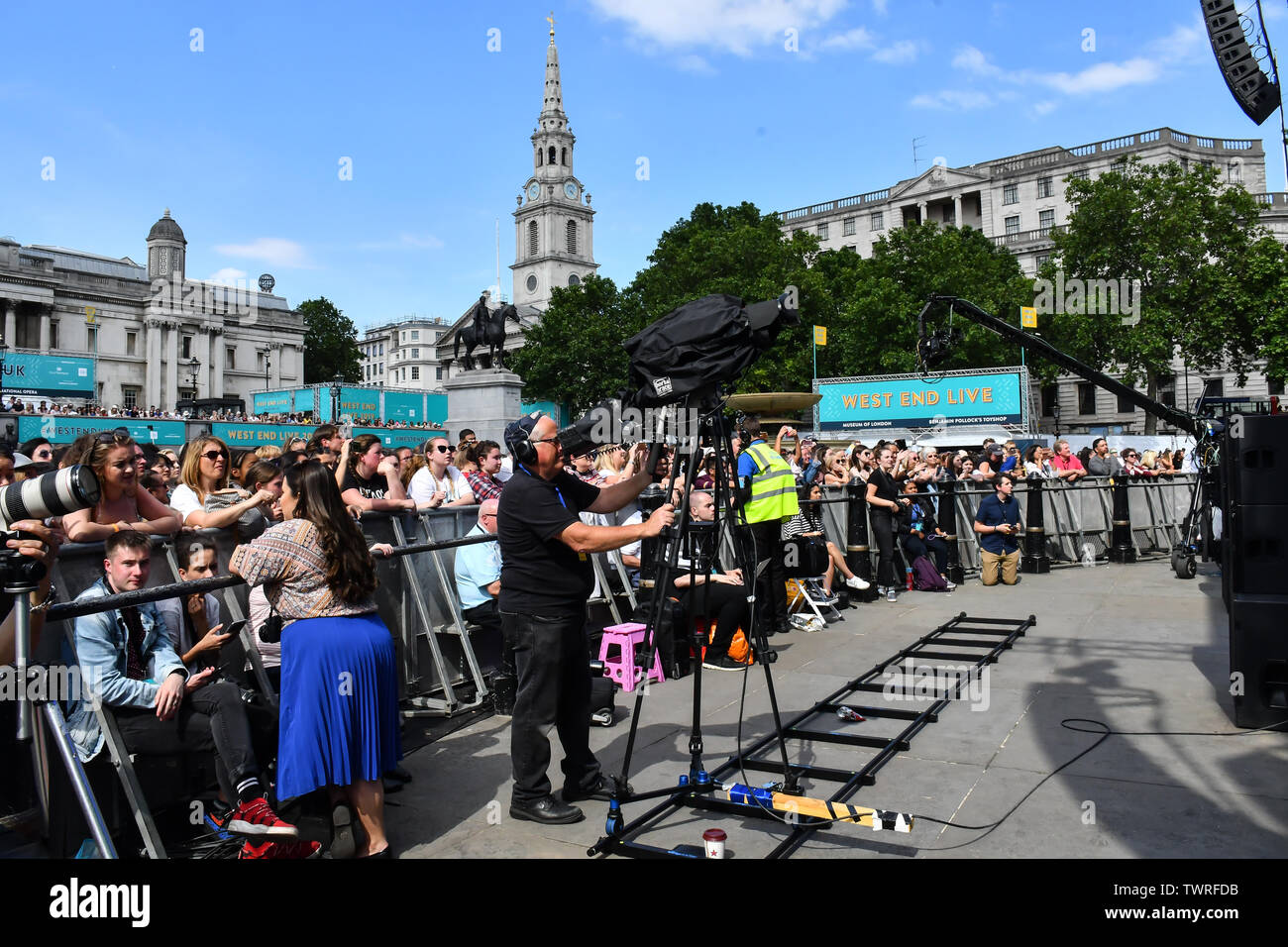 West End Live 2019 in Trafalgar Square, on 22 June 2019, London, UK ...