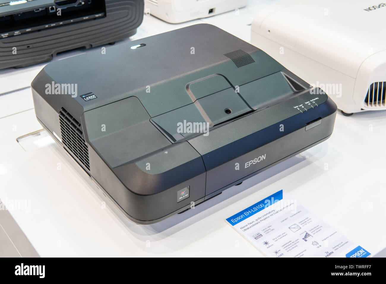 Berlin, Germany, August 31, 2018, Epson HD 3LCD projector on display at ...