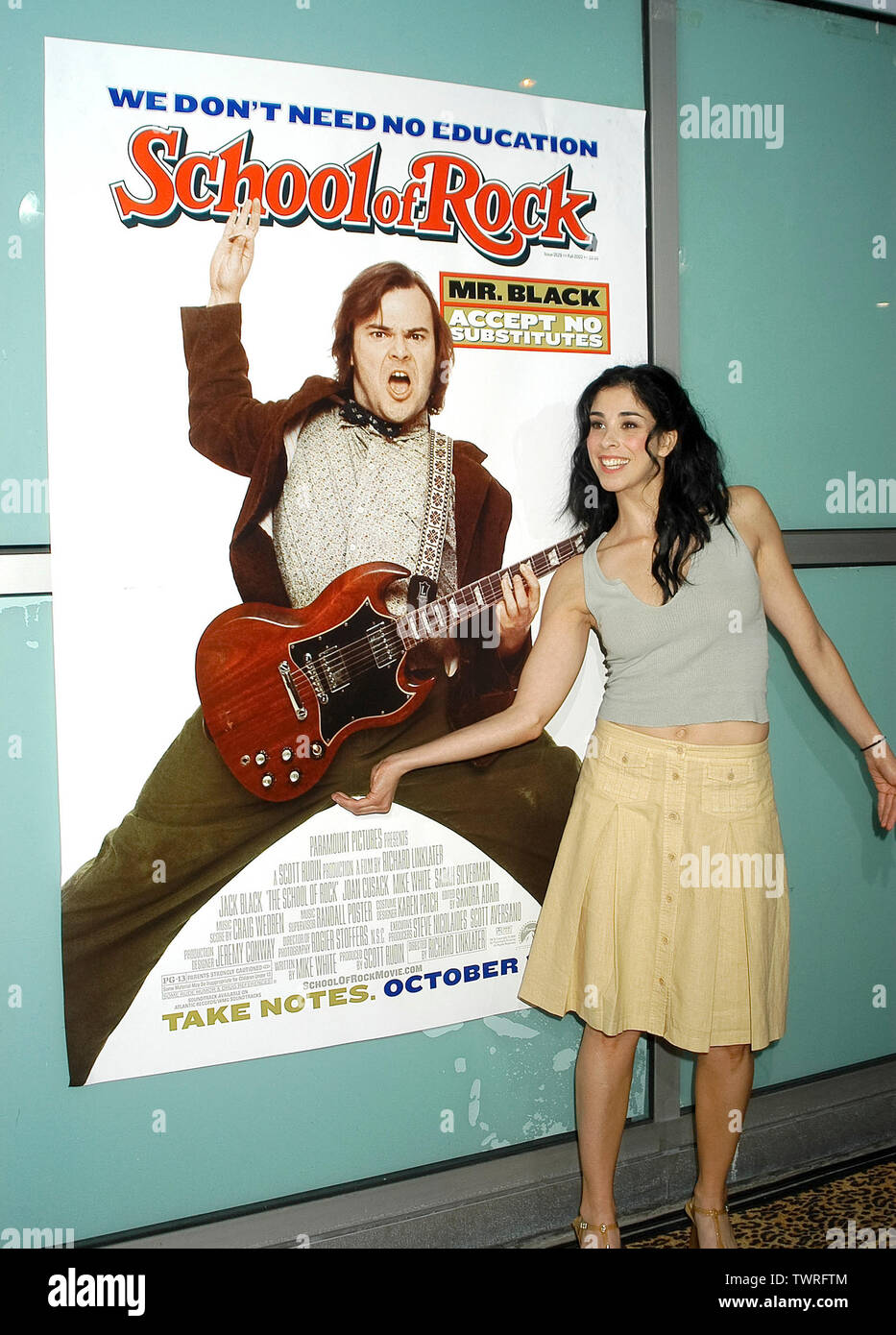 Sarah Silverman at the World Premiere of "School of Rock" at the ...