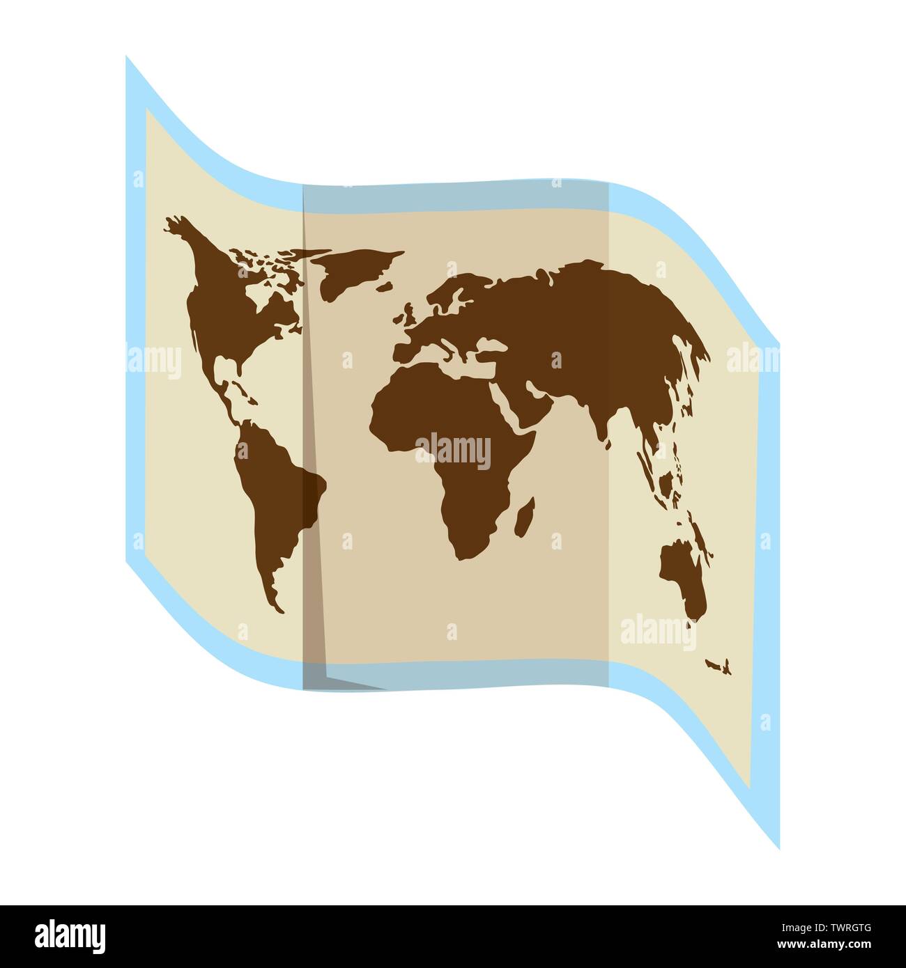 world map paper guide icon Stock Vector Image & Art - Alamy