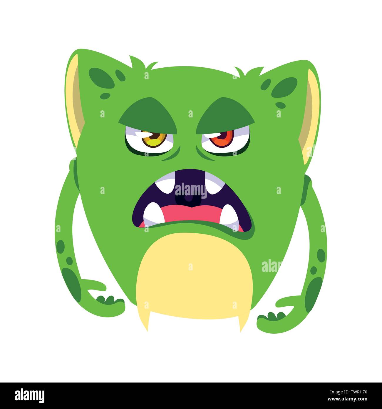 funny monster comic character avatar vector illustration design Stock ...