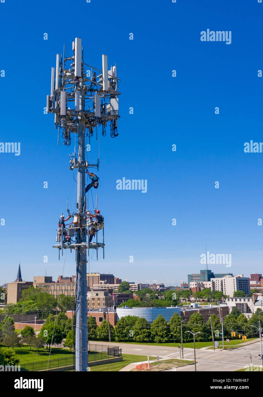 Cell phone tower drone hi-res stock photography and images - Alamy