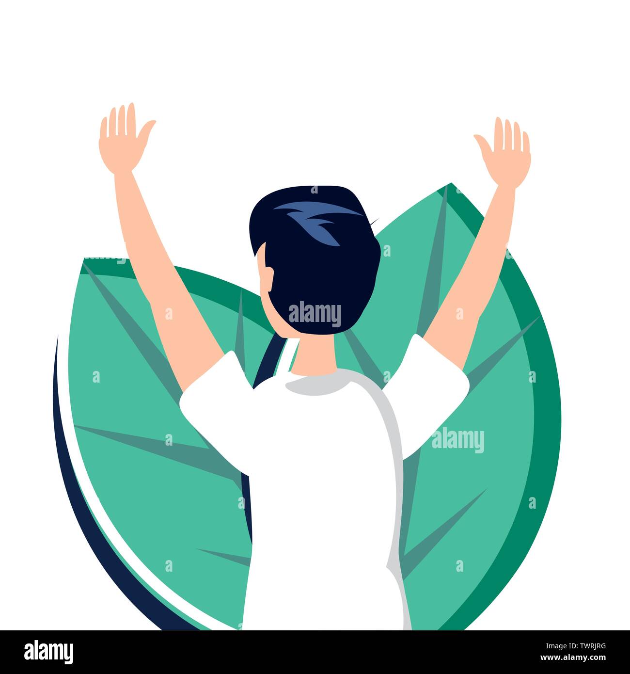 Leaves and avatar man design, Plant floral garden nature decoration ...